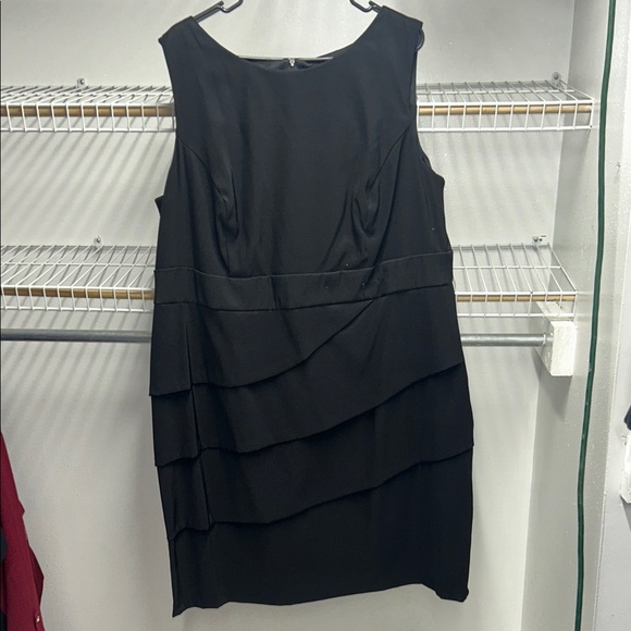 Dress Barn | Dresses | Dress Barn Elegant Black Tiered Mini Dress ...